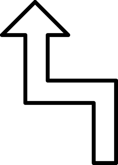 Zigzag Arrow Vector Icon Vector Art At Vecteezy