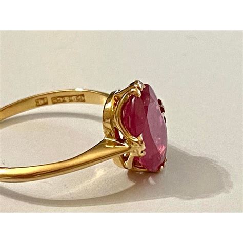 18k Glass Filled Ruby Ring 1966 Chairish