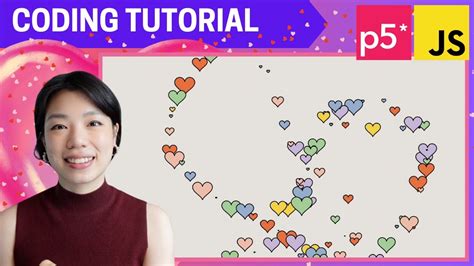 p5 js coding tutorial falling hearts 💕💕 valentine s day specials