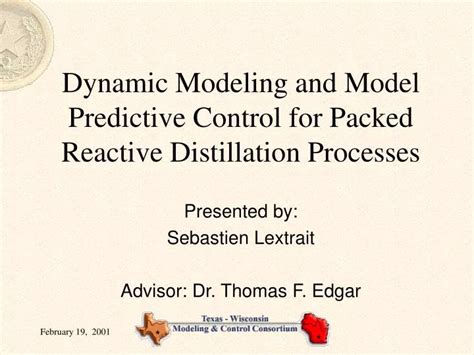 Ppt Dynamic Modeling And Model Predictive Control For Packed Reactive