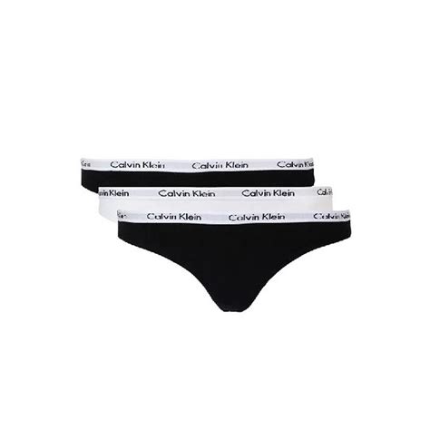 Calvin Klein Thong 3pk ΕΣΩΡΟΥΧΟ ΓΥΝΑΙΚΕΙΟ Black White