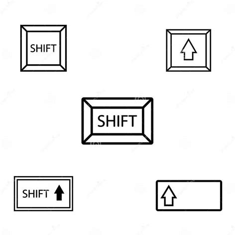 Shift Key Icon Vector Stock Illustration Illustration Of Design