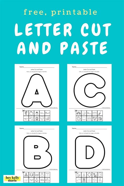 Free Printable Letter Cut And Paste Worksheets Artofit