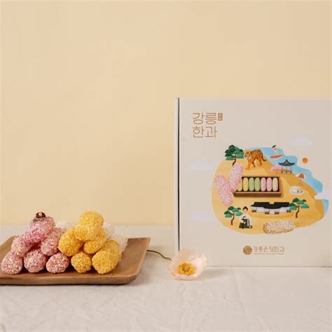 강릉은정한과 꽃한과1호 310g 세트 전통 유과 수제 답례품 명절 설날 추석선물