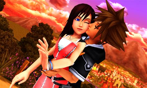 Kingdom Hearts 2 Sora And Kairi Kiss