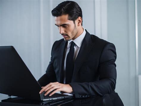 Premium AI Image Man Caucasian Computer Hacking Isolated Studio On White Backgroun