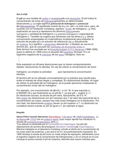El Ph Pdf Ph Ramas De La Termodinámica