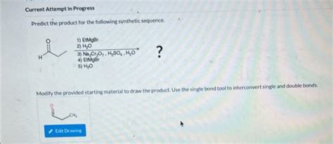 Solved Predict The Product For The Following Synthetic