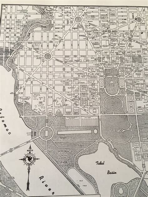 Framed Washington Dc Map Vintage Washington Dc Map Original