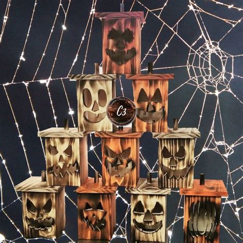 Wooden Jack O Lantern Box Etsy