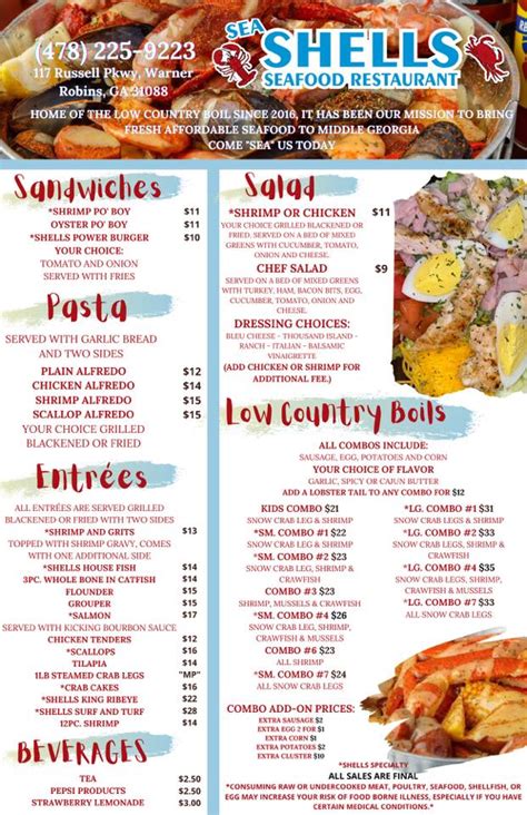 🦀 Updated Shells Menus 🦀 Shells Seafood Restaurant Facebook