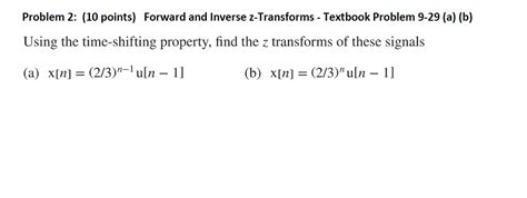 Solved Problem Points Forward And Inverse Chegg