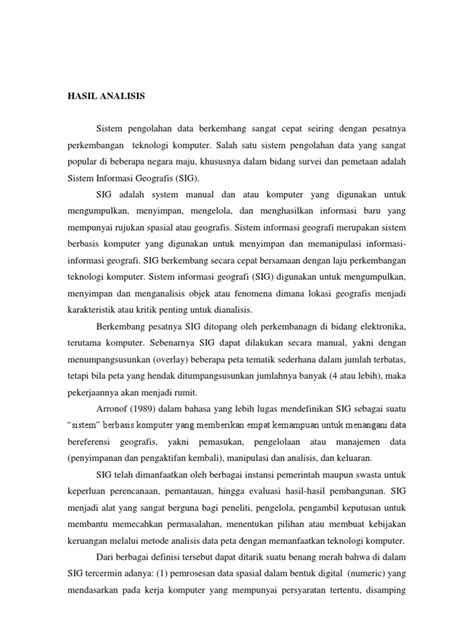 Hasil Analisis Sig Pdf