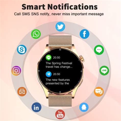 SZHELEJIAM Smartwatch Mit Telefonfunktion 1 32 Zoll Runde Herren