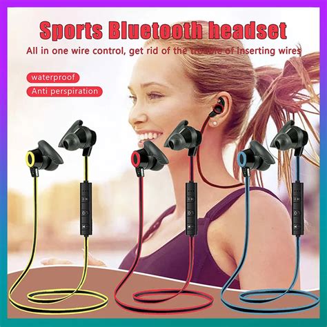 Спортивные Bluetooth наушники с микрофоном водонепроницаемые для бега беспроводные для
