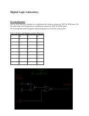 Lab 1 ECE 2020 Docx Pdf Digital Logic Laboratory Pre Lab Discussion Part A Of The Pre Lab