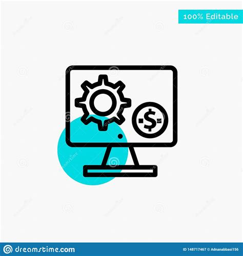 Generator Monitor Screen Setting Gear Money Turquoise Highlight