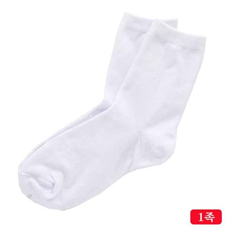 여성용 민무늬 무지양말 흰색1족