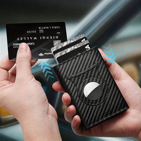 Carteira De Metal Para Airtag Porta Cartões Masculino Com Bloqueio