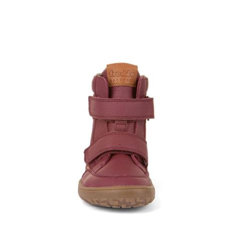Froddo Barefoot Waterproof Winter Boots Bordeaux Leather Happy Little