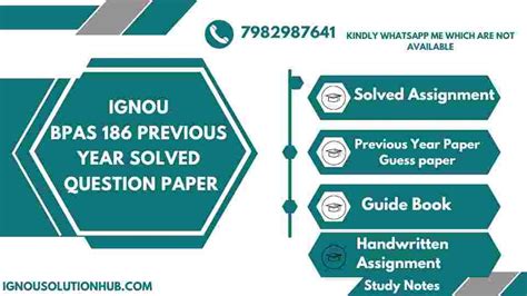 Ignou Bpas 186 Previous Year Solved Question Paper Ignou Solved