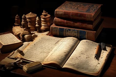 Premium Ai Image Wisdomofagesparchmentcalligraphy