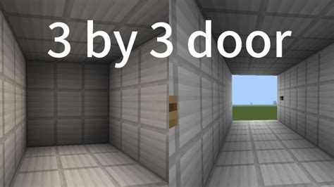 How To Make A 3 By 3 Piston Door Minecraft Bedrock Youtube