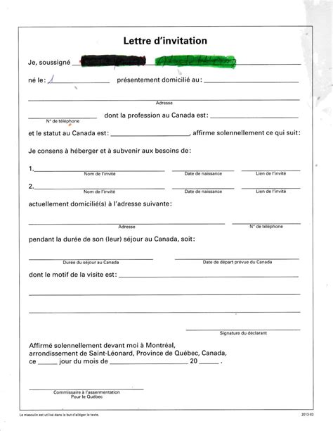 Exemple De Lettre D Invitation Super Visa Canada Pdf Infoupdate Org
