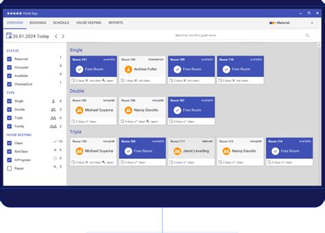 Hotel Management Demo App From Telerik Ui For Winforms
