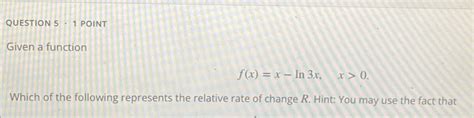 Solved Question 5 1 ﻿pointgiven A