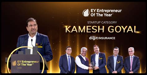 Digit Insurance Chairman Kamesh Goyal Wins Ey Entrepreneur Of The Year