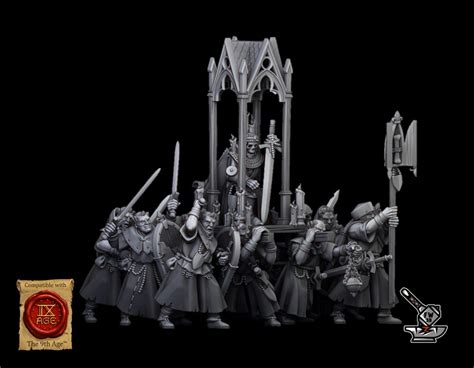 6 Pélerins Du Graal Avec Relique Du Graal Et Ses Servants — Fantasy