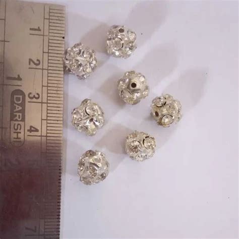 Silver Stone Ball 10mm Pack Of 10 स्टोन बॉल पत्थर का बॉल Eshwar