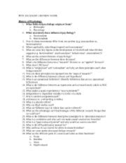PSYC EXAM REVIEW GUIDE PSYC EXAM REVIEW GUIDE History Of Psychology What Fields