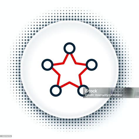 Ligne Hexagram Icône Shérif Isolée Sur Fond Blanc Icône Du Badge De