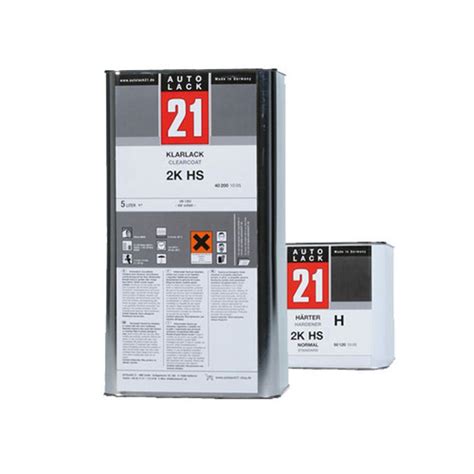 2K HS Klarlack 5 Ltr VOC 2 5 Ltr Härter Set Autol