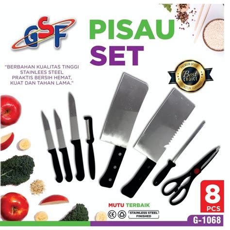 Jual Pisau Set Ppisau Buah Pisau Cake Gsf 1068 Knife Set Gsf 1068 Isi 8