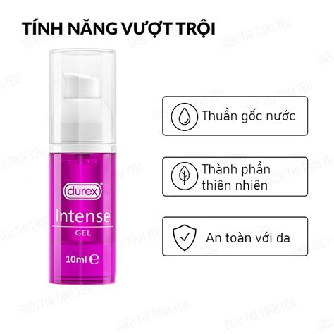 Gel Bôi Trơn Durex Intense Orgasmic Tăng Kích Thích Khoái Cảm Chai 10m