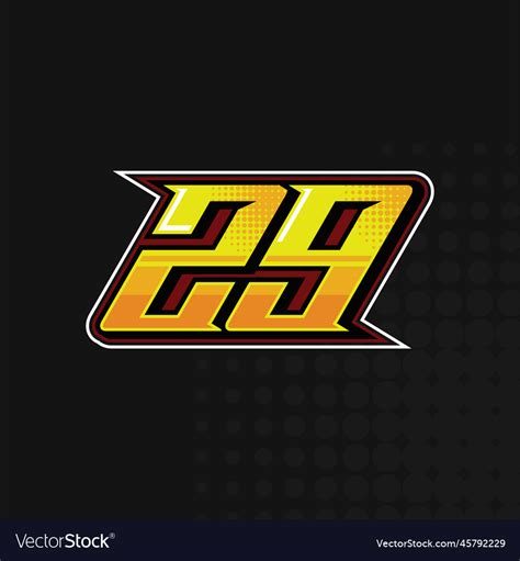Race Number 29 Logo Design Royalty Free Vector Image