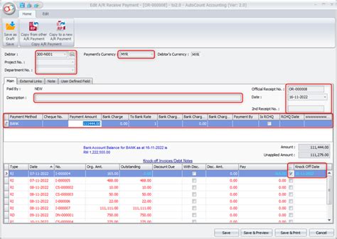 Troubleshootingsystem Did Not Prompt Access Denied When Edit Ar Receive Payment Autocount