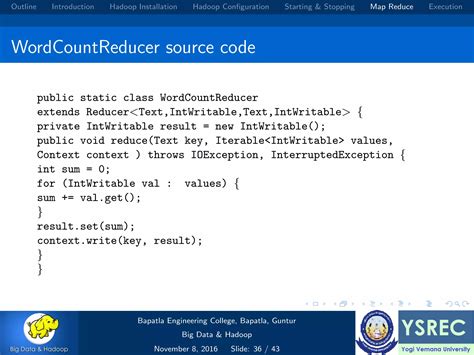 Hadoop Installation Configuration And Mapreduce Program Ppt