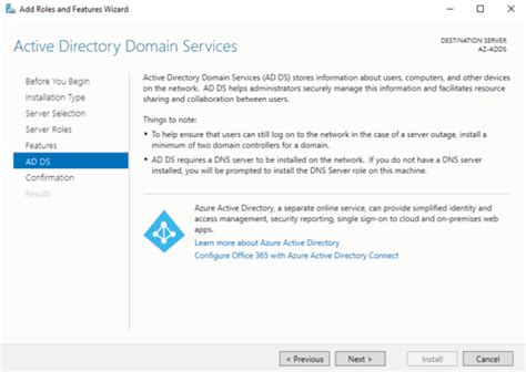 Azure Déployer un contrôleur de domaine Active Directory