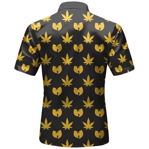 Wu Tang Clan Logo And Weed Pattern Dope Button Up Shirt