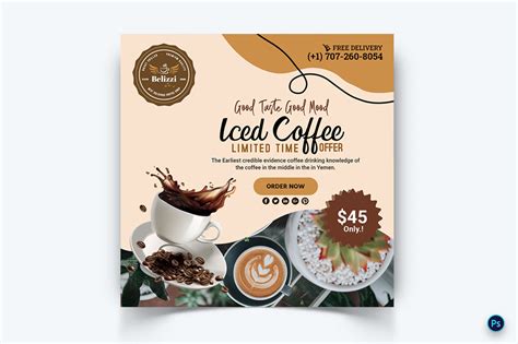 Coffee Shop Social Media Post Graphic By 3djagan · Creative Fabrica