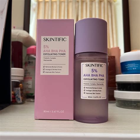 SKINTIFIC AHA BHA PHA EXFOLIATING TONER Kesehatan Kecantikan Kulit Sabun Tubuh Di Carousell