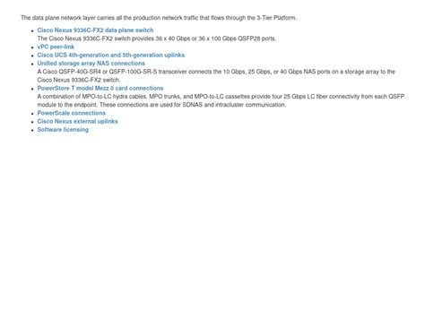 Data Plane Network Layer 3 Tier Platform Design Guide Dell