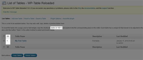 Adding Tables In Wordpress With The Wp Tables Reloaded Plugin Web