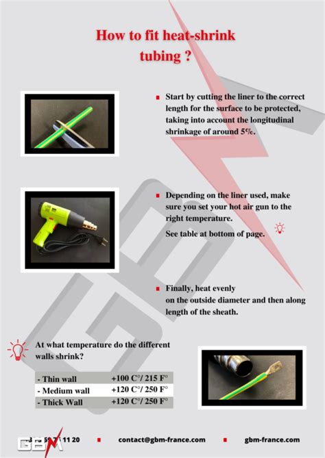 Guide To Fitting Heat Shrink Tubing Gbm France