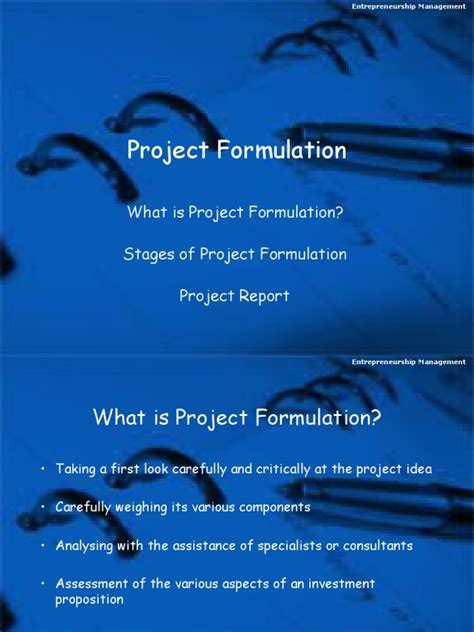 Project Formulation What Is Project Formulation Stages Of Project Formulation Project Report Pdf