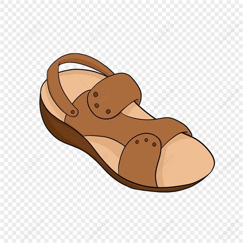만화 일러스트 갈색 샌들 클립 아트귀엽다 Png 일러스트 무료 다운로드 Lovepik